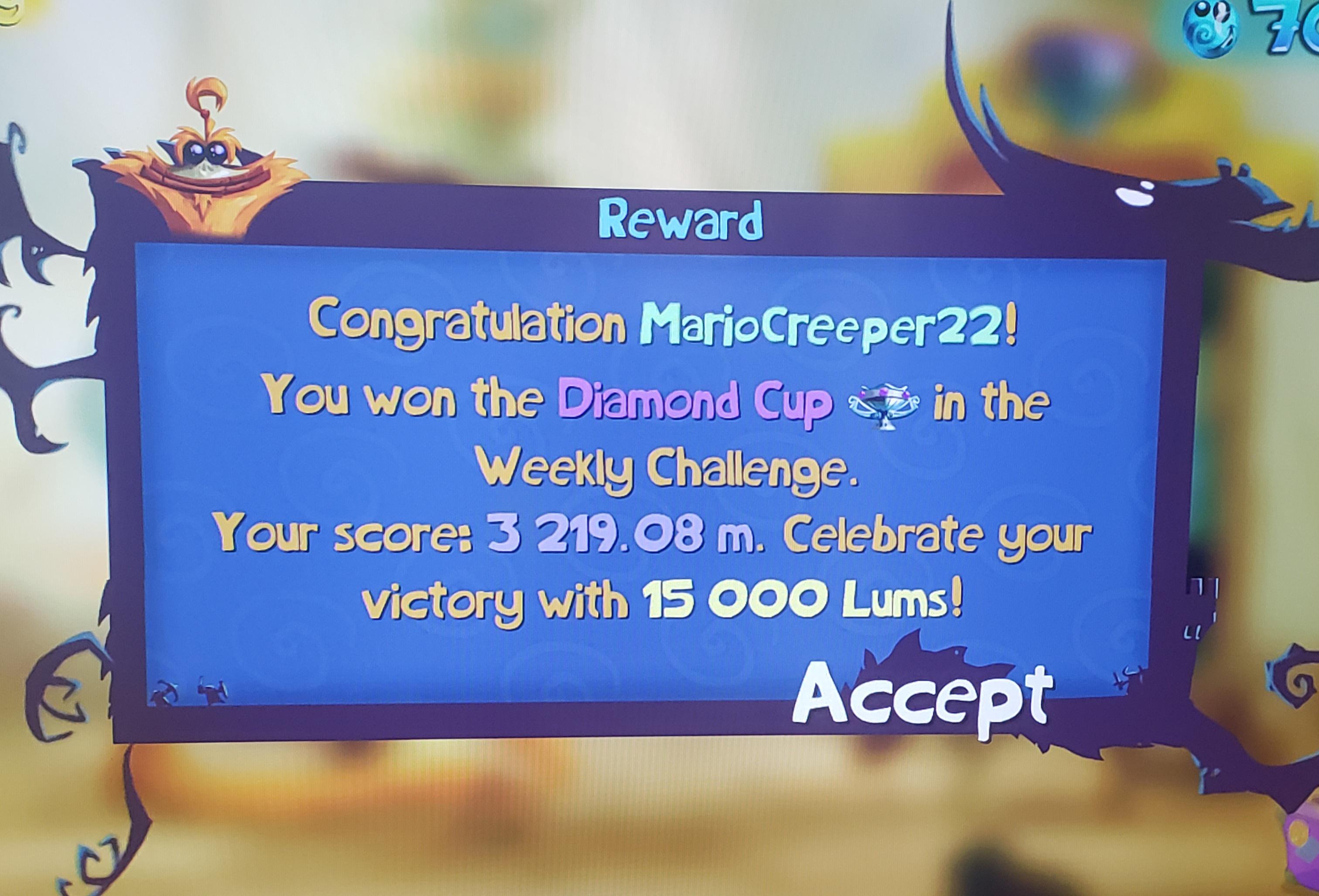 I won my first diamond cup! | Scrolller