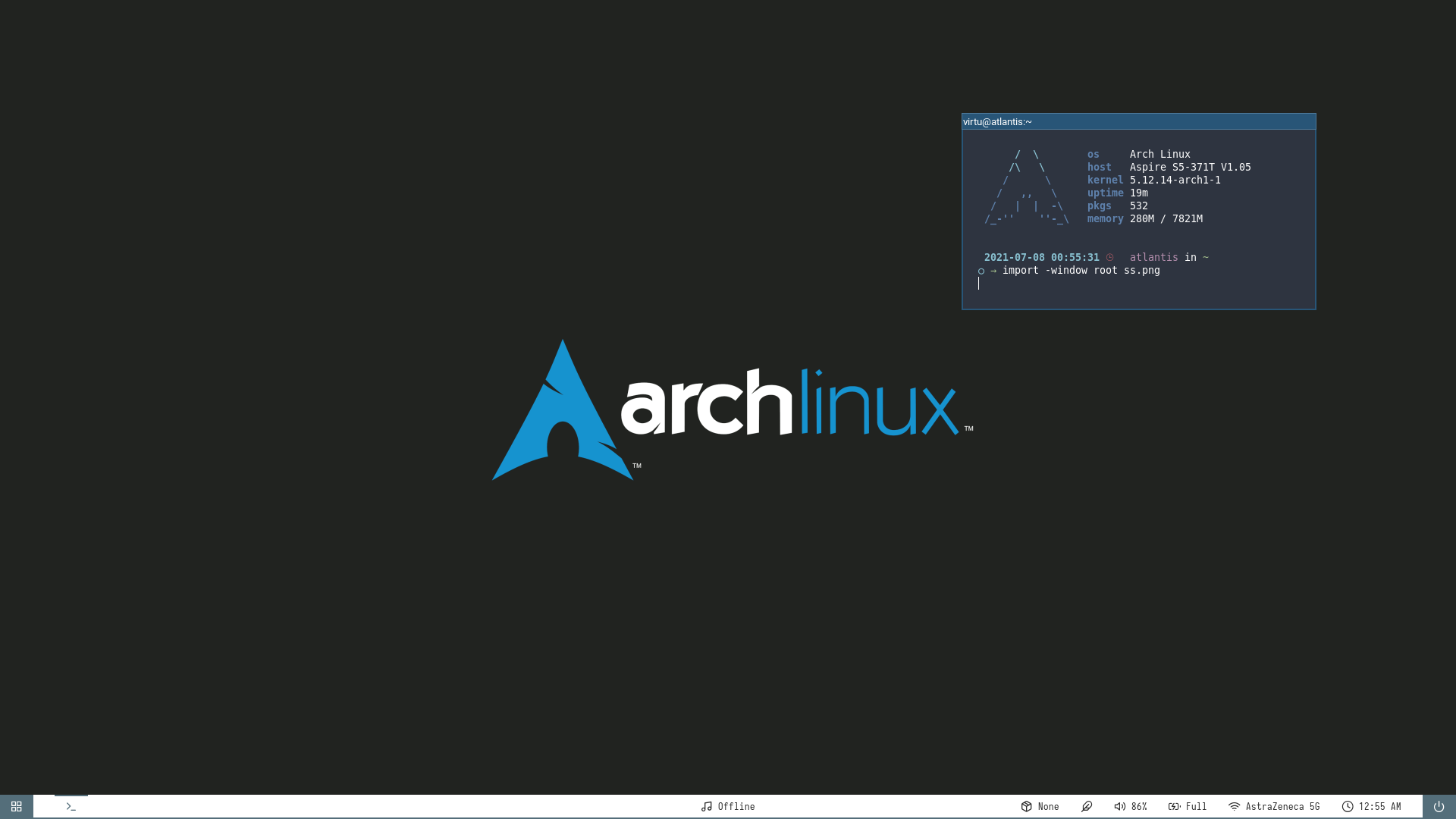 [i3-gaps] First Screenshot using Arch Linux | Scrolller