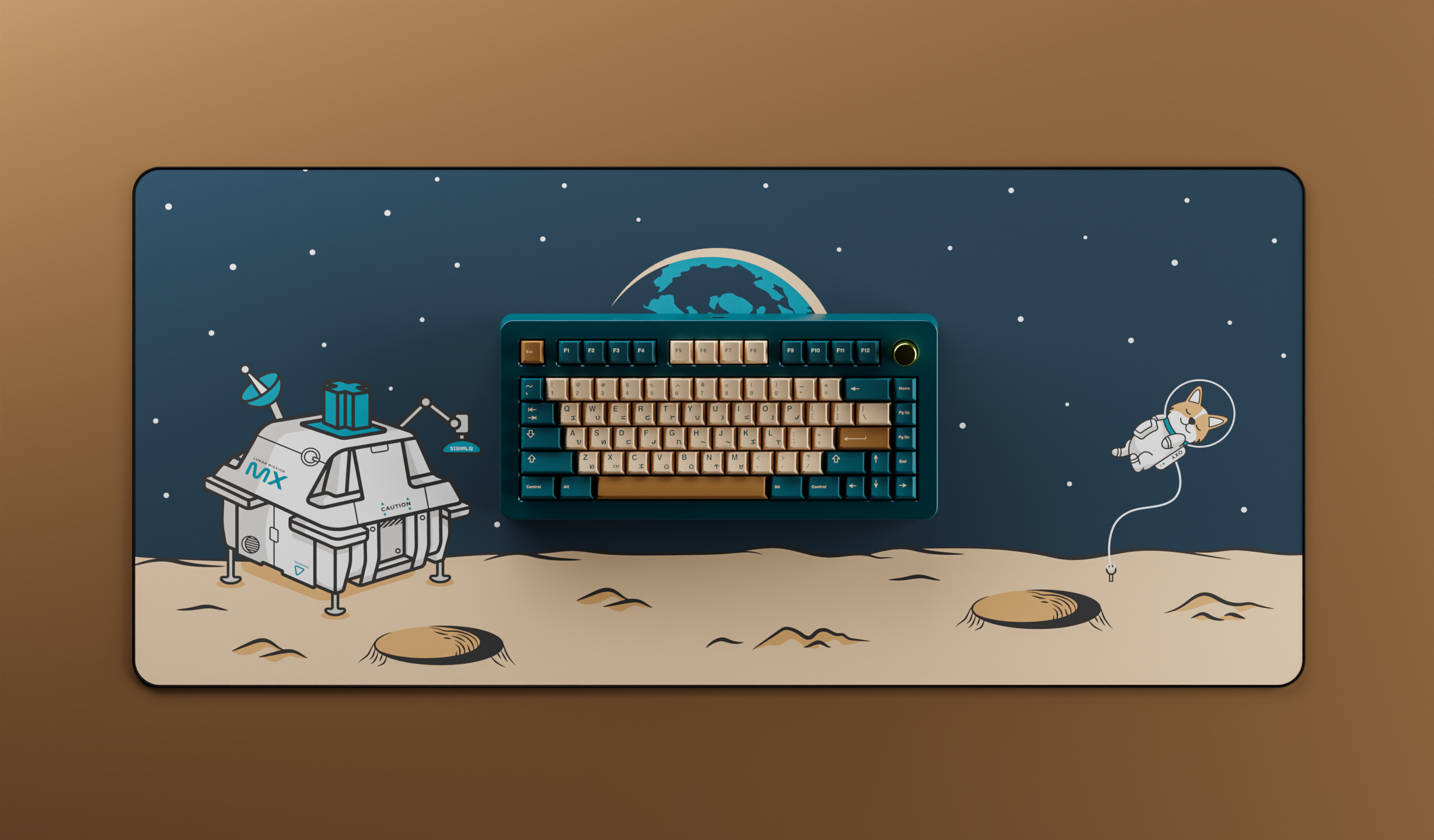 [IC] GMK EARTH TONES - Lunar Landing Deskmat | Scrolller