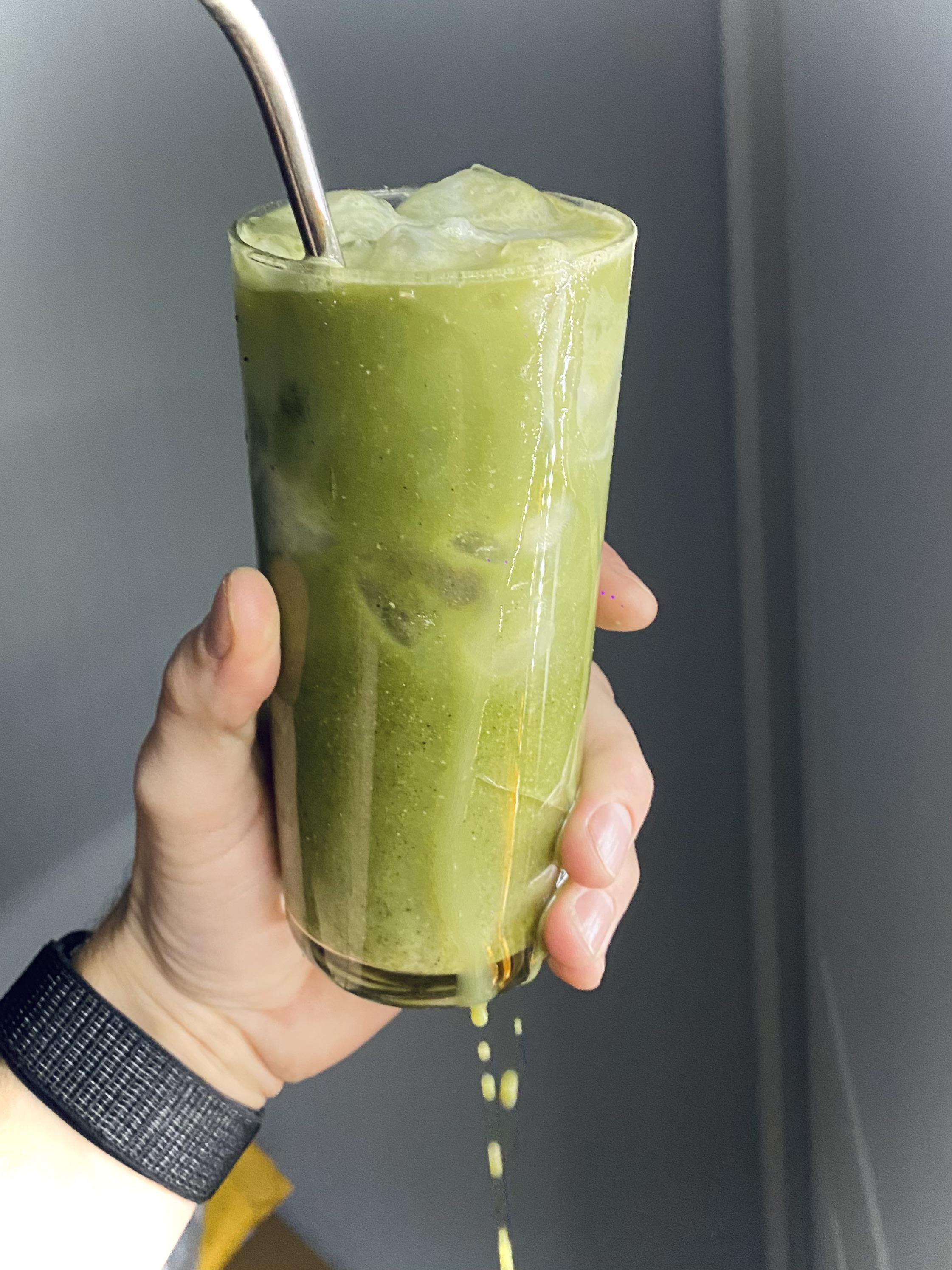 Iced matcha/🍄 latte! 🍵 | Scrolller