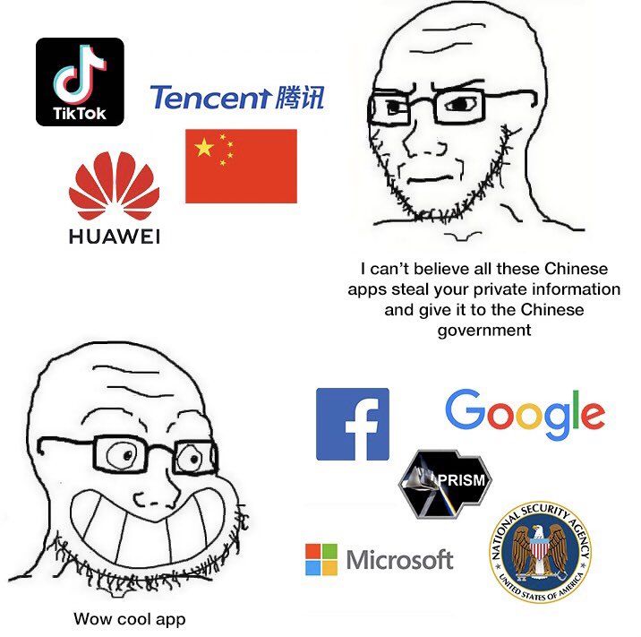 I'd feel safe on Tiktok than Instagram And of course Huawei than anything. | Scrolller