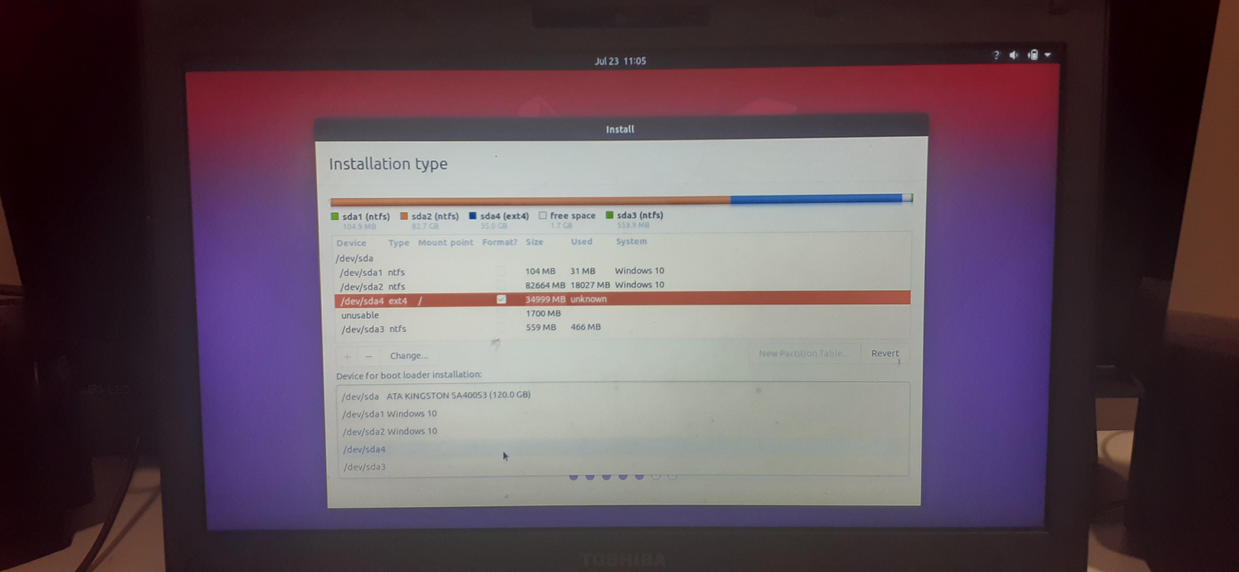 I'm dual booting windows and ubuntu. Should I install grub to the same ...