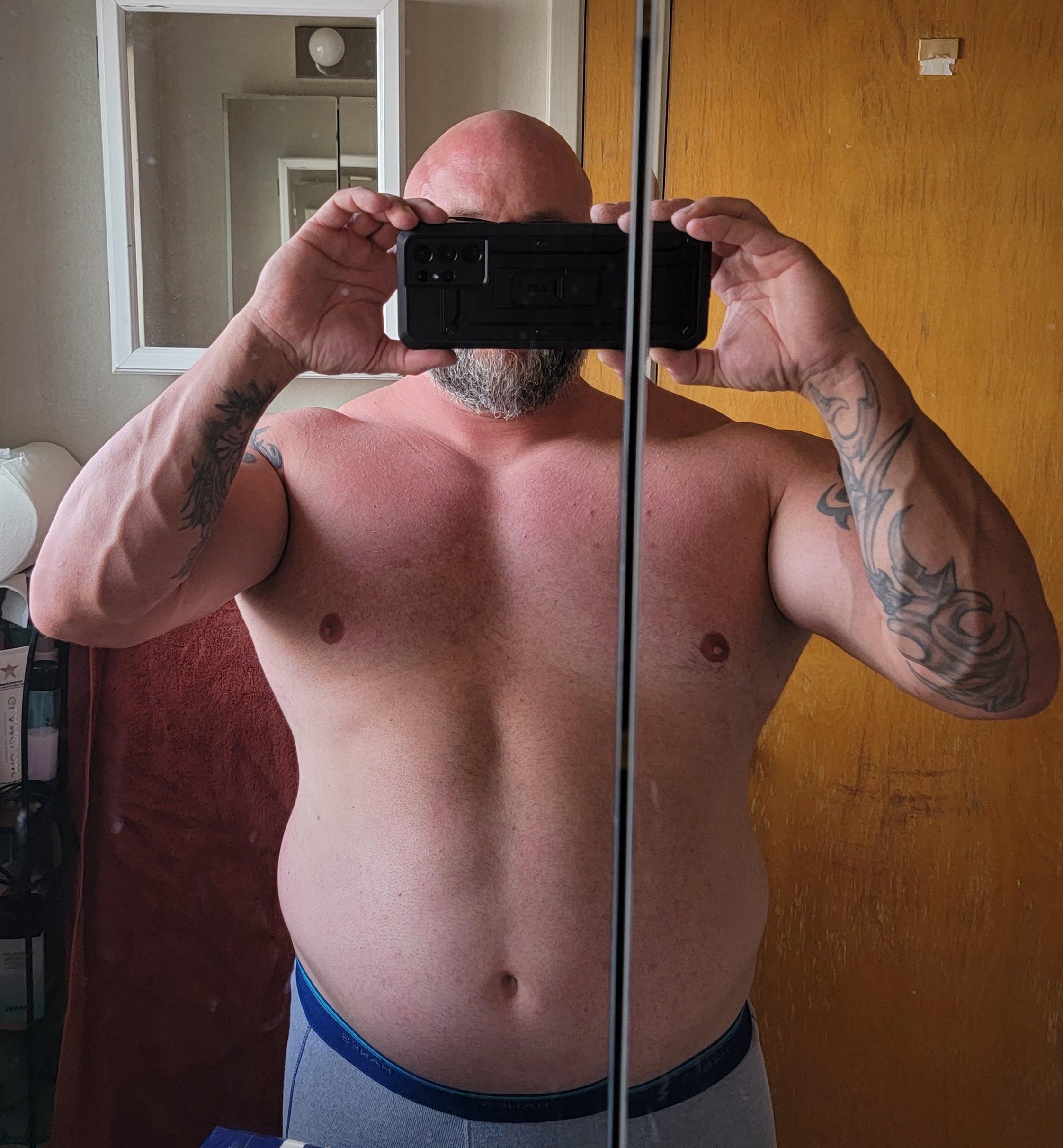 I'm guessing 25%-33% A lot of fast food and ice cream going on...I call it a dirty bulk. | Scrolller