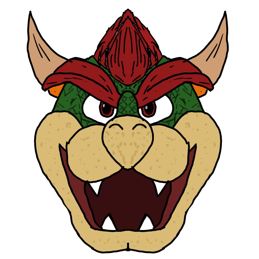 Im new here! A drawing of Bowser. | Scrolller