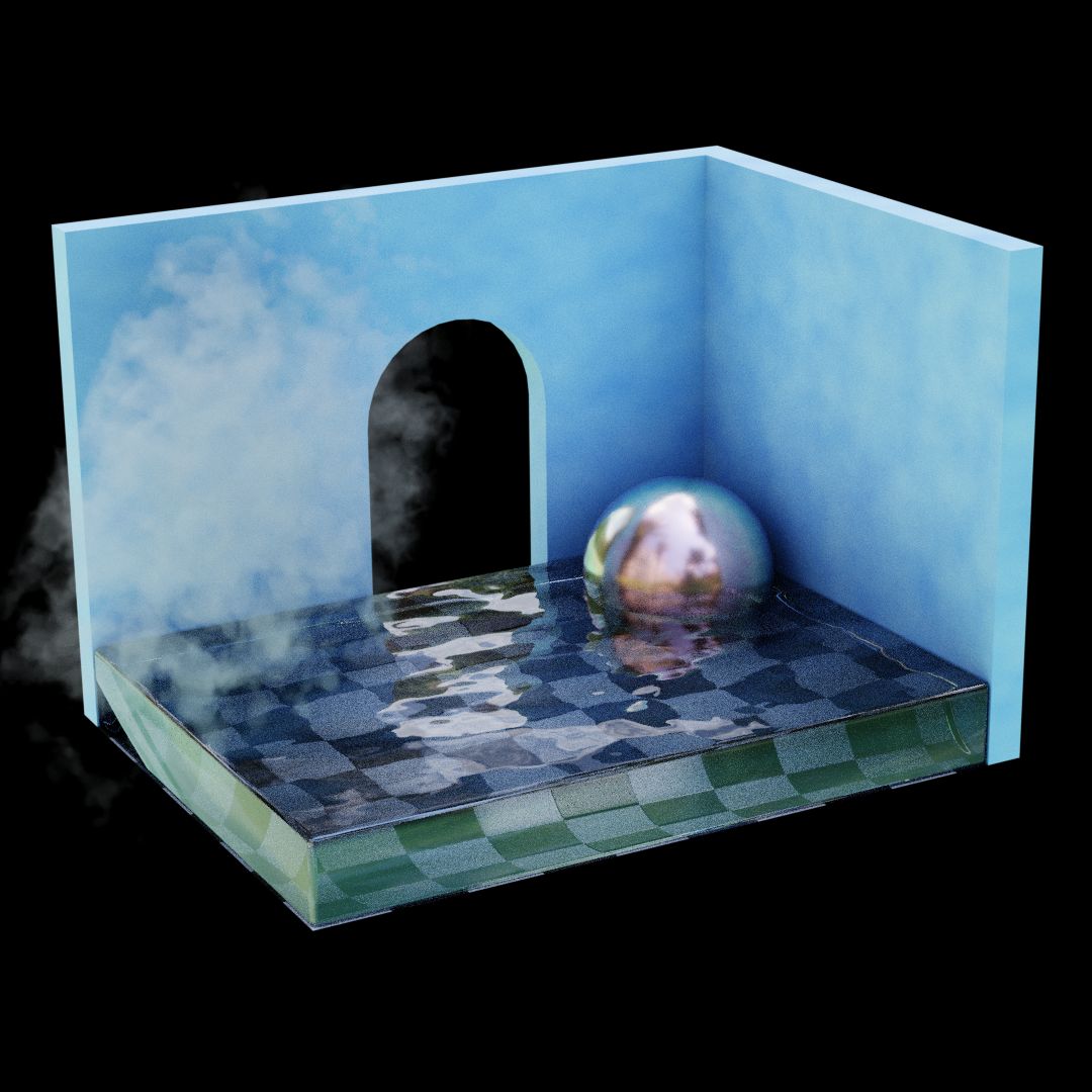 Tried to make a liminal abstract render in blender. | Scrolller