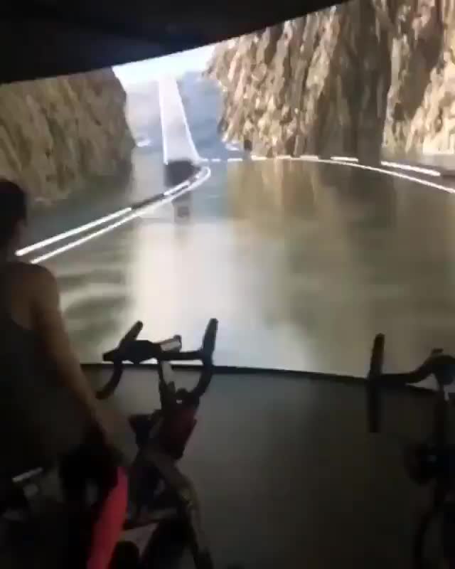 Immersive Indoor cycling with LED projection display... | Scrolller