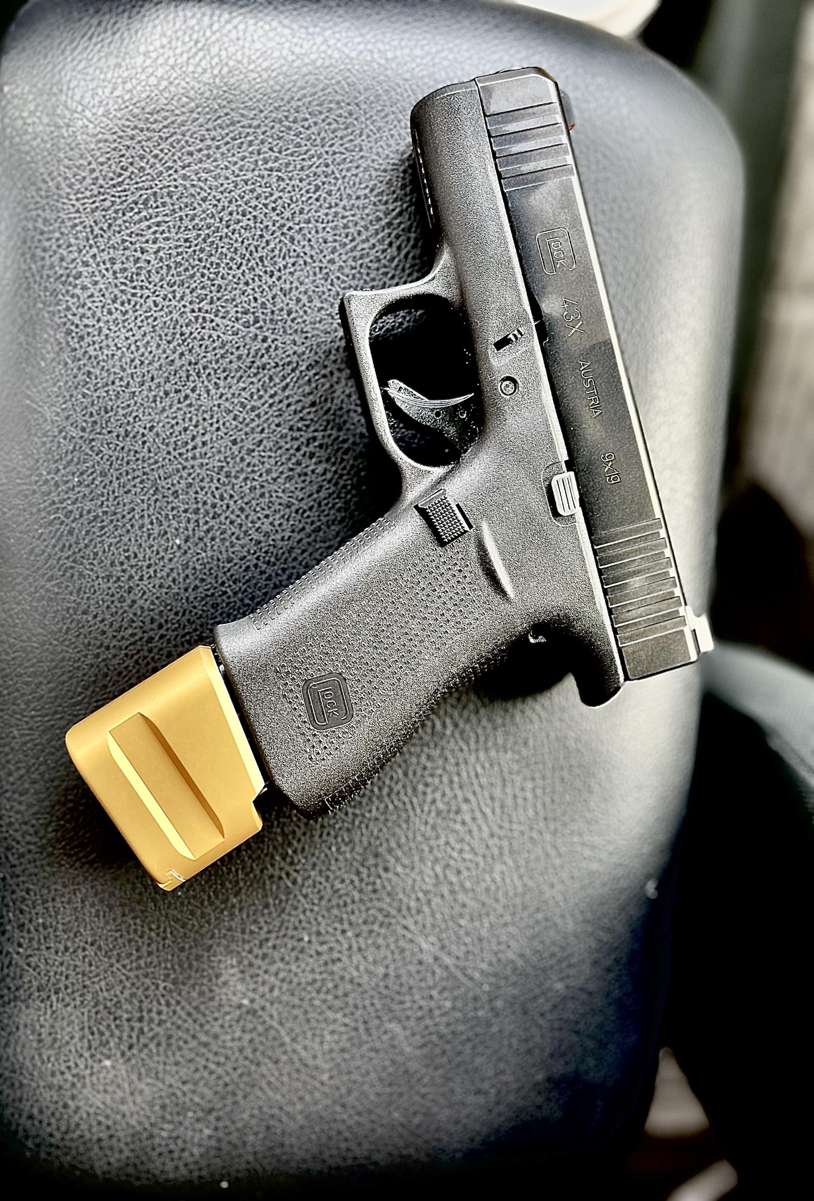 In Glock I Trust 43x S15 mag with +5 Gold extension baseplate | Scrolller