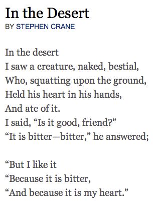 'In the Desert' by Stephen Crane | Scrolller