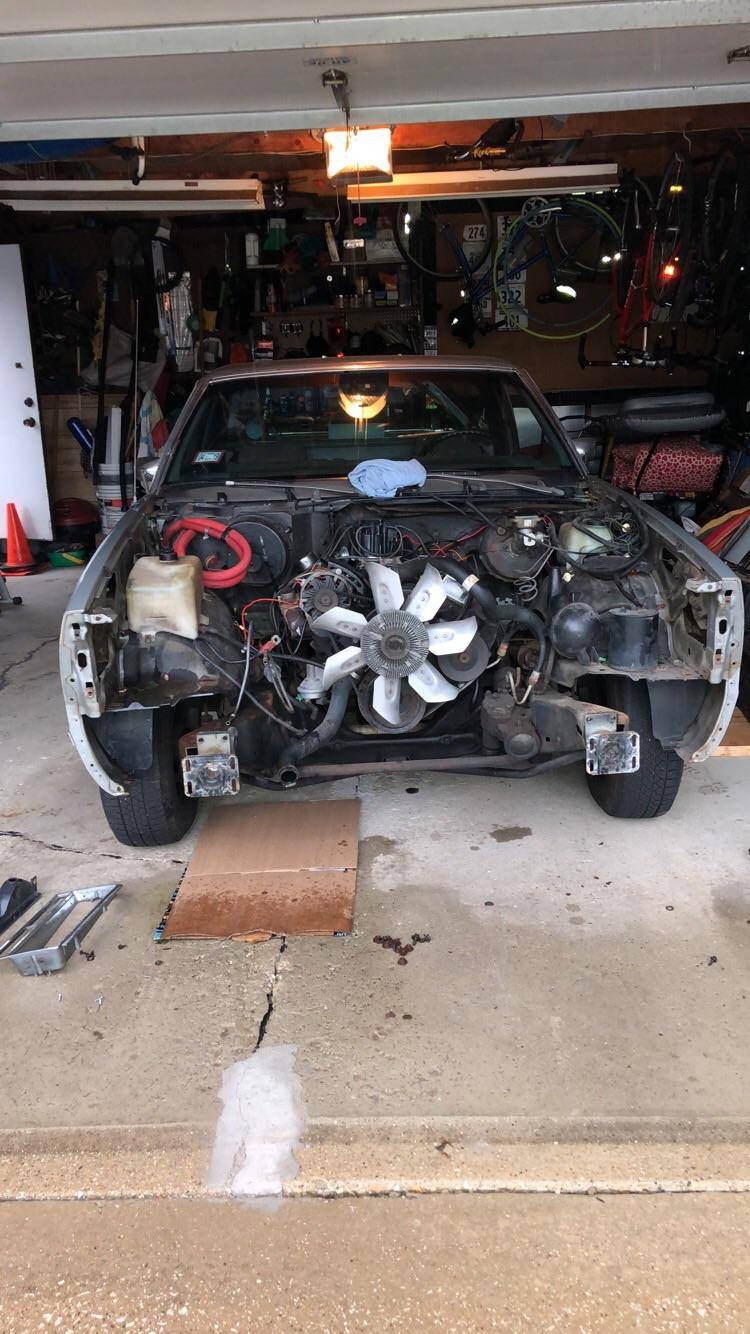In the middle of an engine swap on my ‘84 | Scrolller