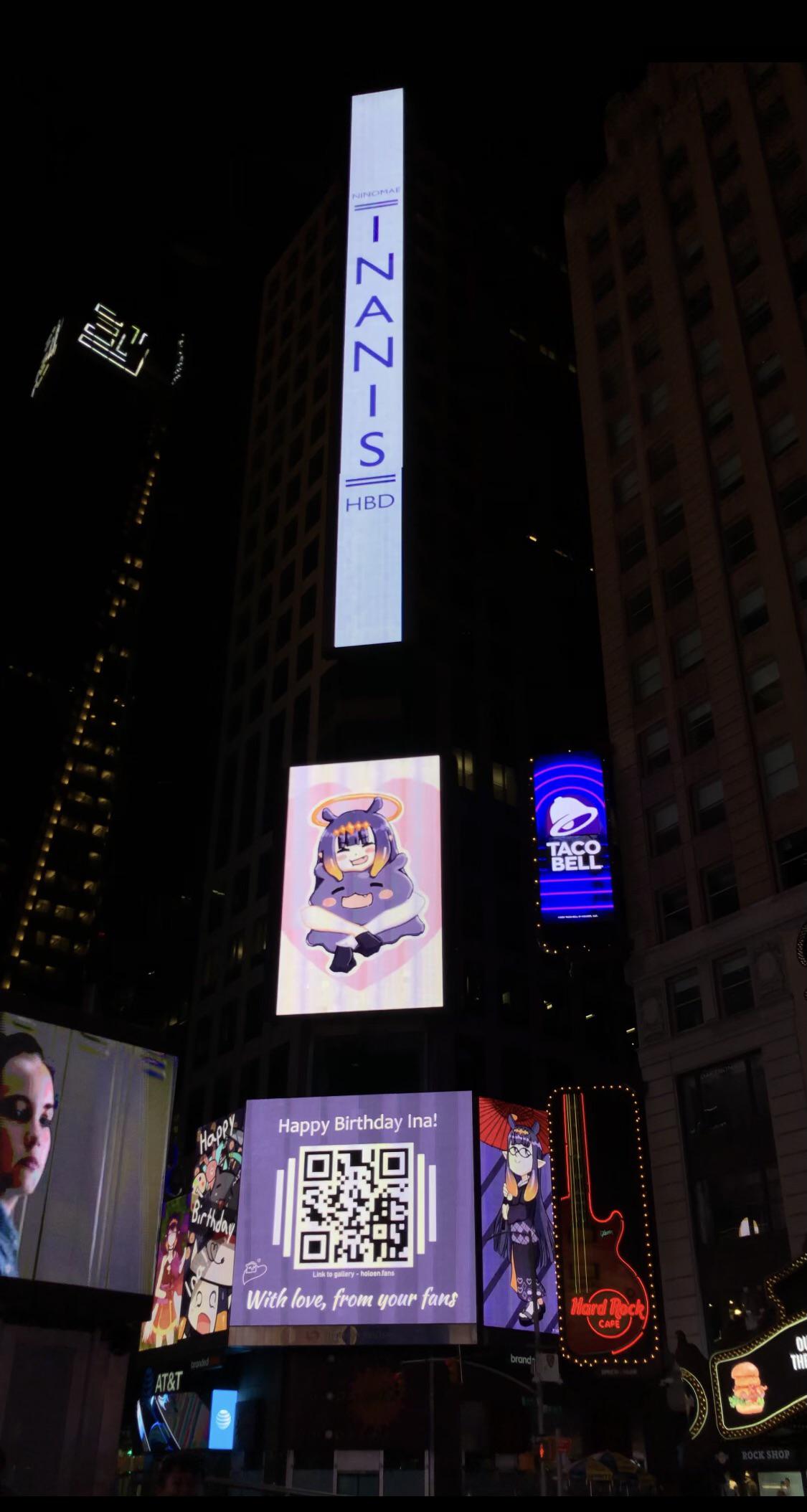 Ina’s birthday billboard! | Scrolller