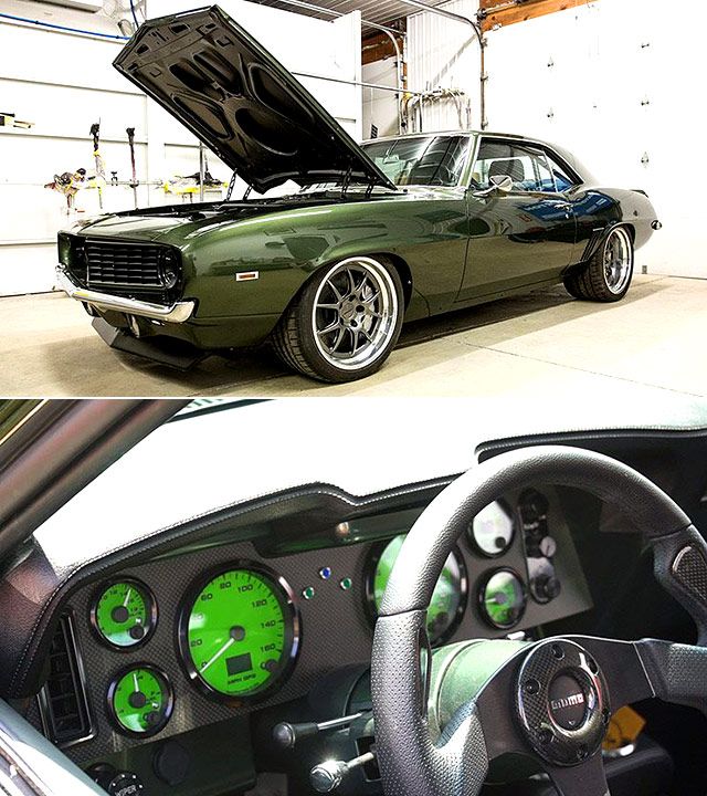 Incredible '69 Chevy Camaro ProTouring. Can you even fathom this cool green paint job? | Scrolller