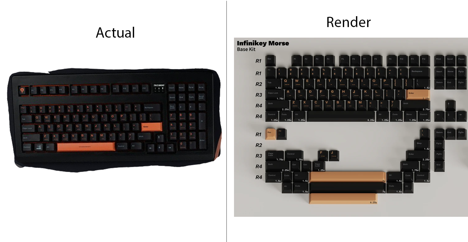 Infinikey Morse color mismatch | Scrolller