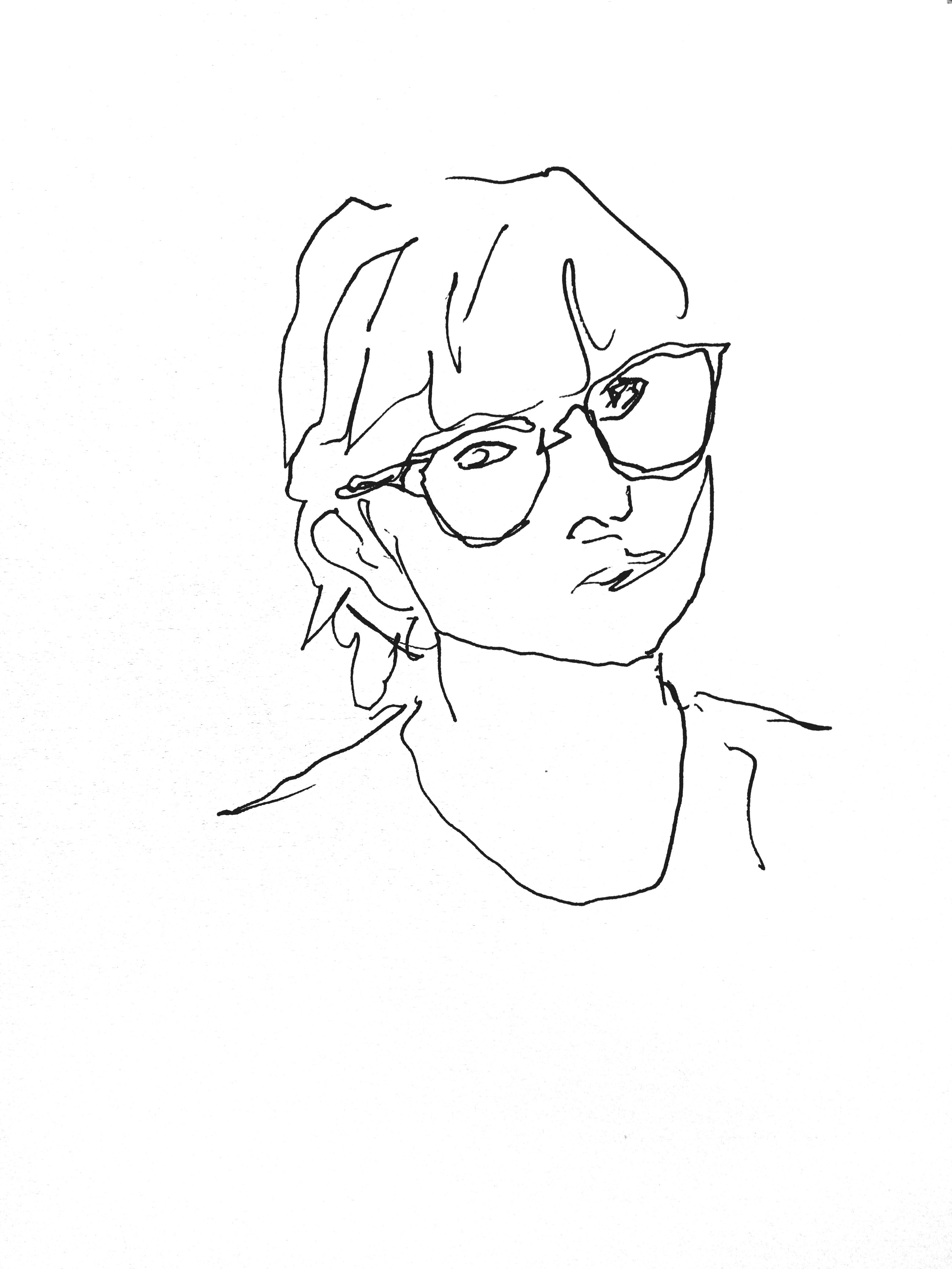 Ink Portrait Of Girl By Me Scrolller