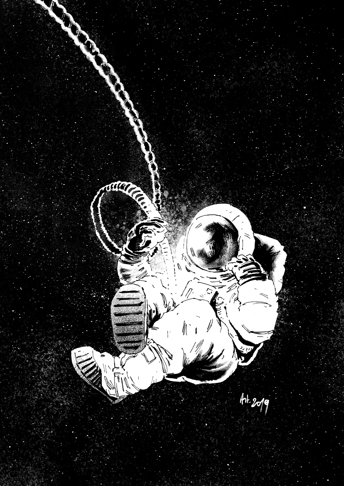 Inktober: Astronaut | Scrolller