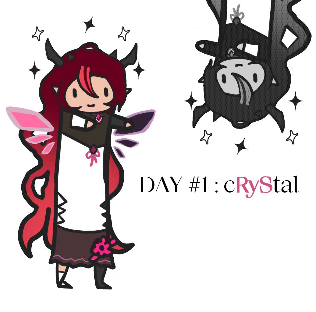Inktober seems good so far (Hololive edition) Day 1 cRyStal | Scrolller