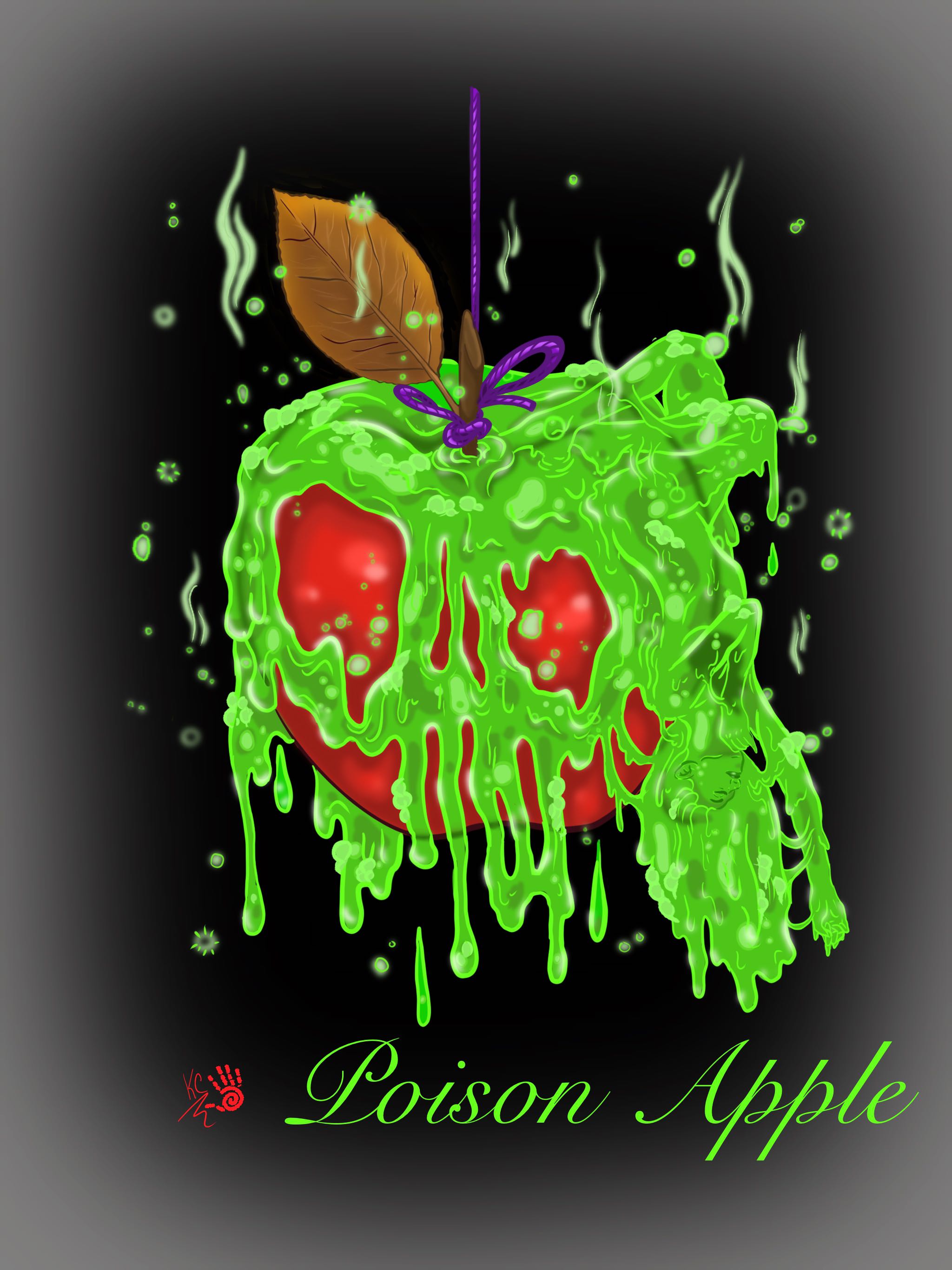 INKTOBER Slime Girl Edition : Poison Apple - Oct 02 | Scrolller