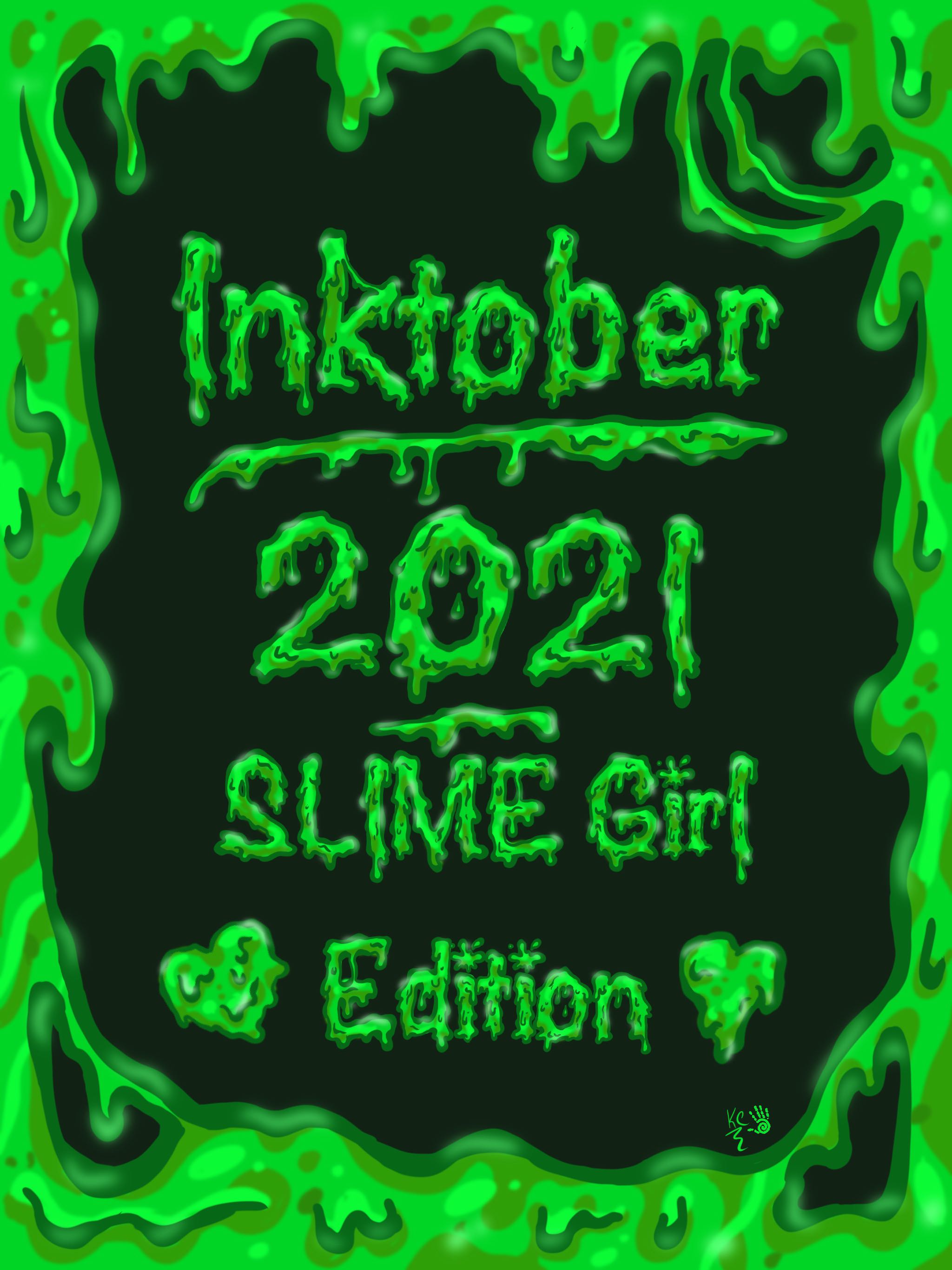 Inktober Slime Girl Edition -title page | Scrolller