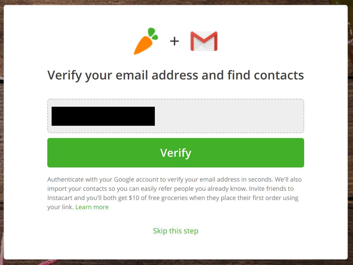 Instacart phishes for your contacts through email address validation | Scrolller