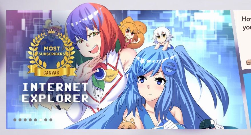 Internet Explorer was the most subscribed to CANVAS WEBTOON of 2019! | Scrolller