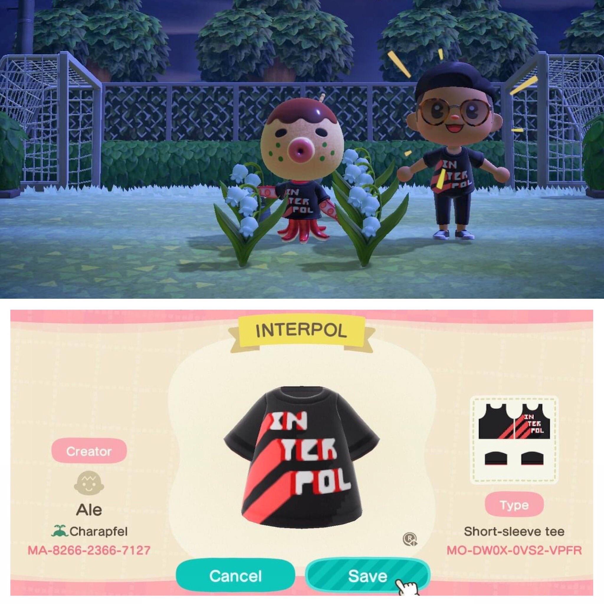 INTERPOL Shirt for ACNH fans | Scrolller