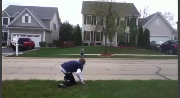 Invisible rope trick prank caught by police | Scrolller