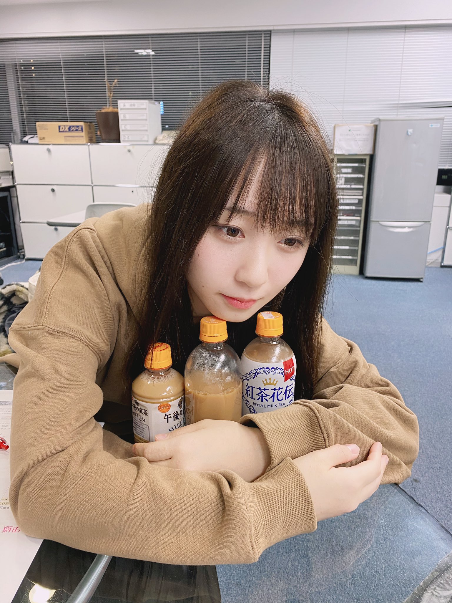 Iori Moe- Hugging some Iced Coffee | Scrolller