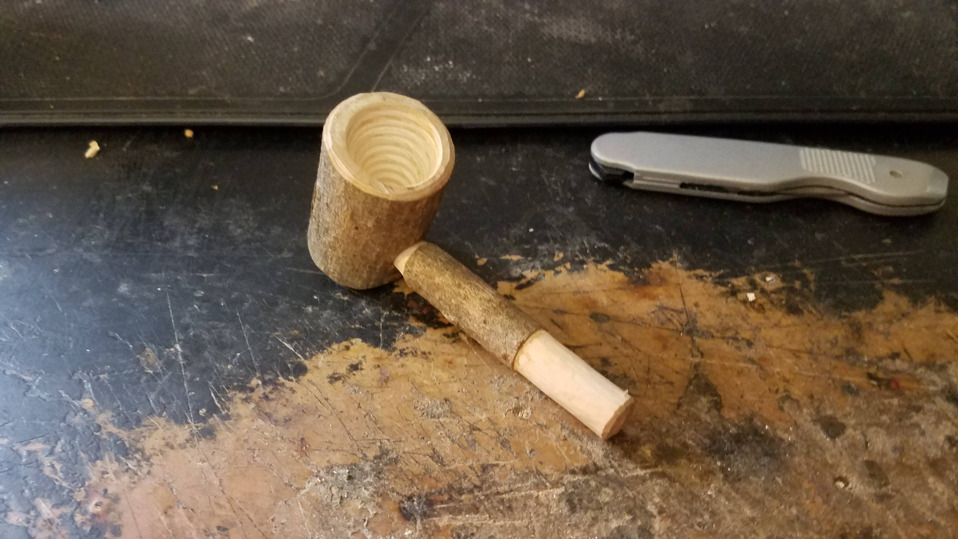 It's nothing special but this is how I'm currently making my bush pipes. | Scrolller