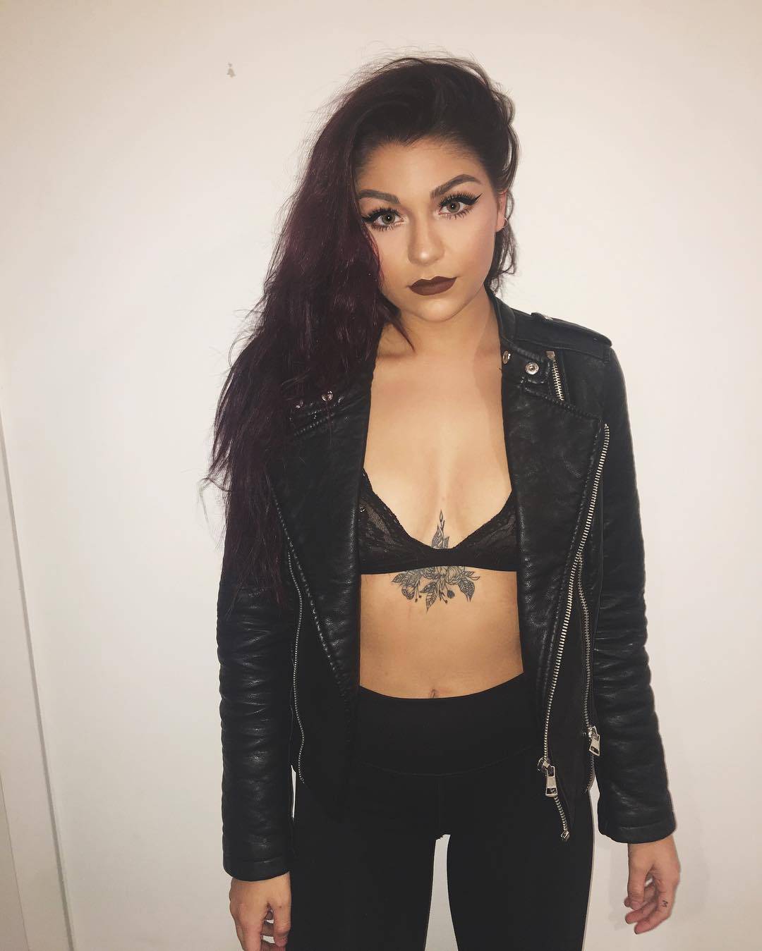 Jacket with just the bra | Scrolller