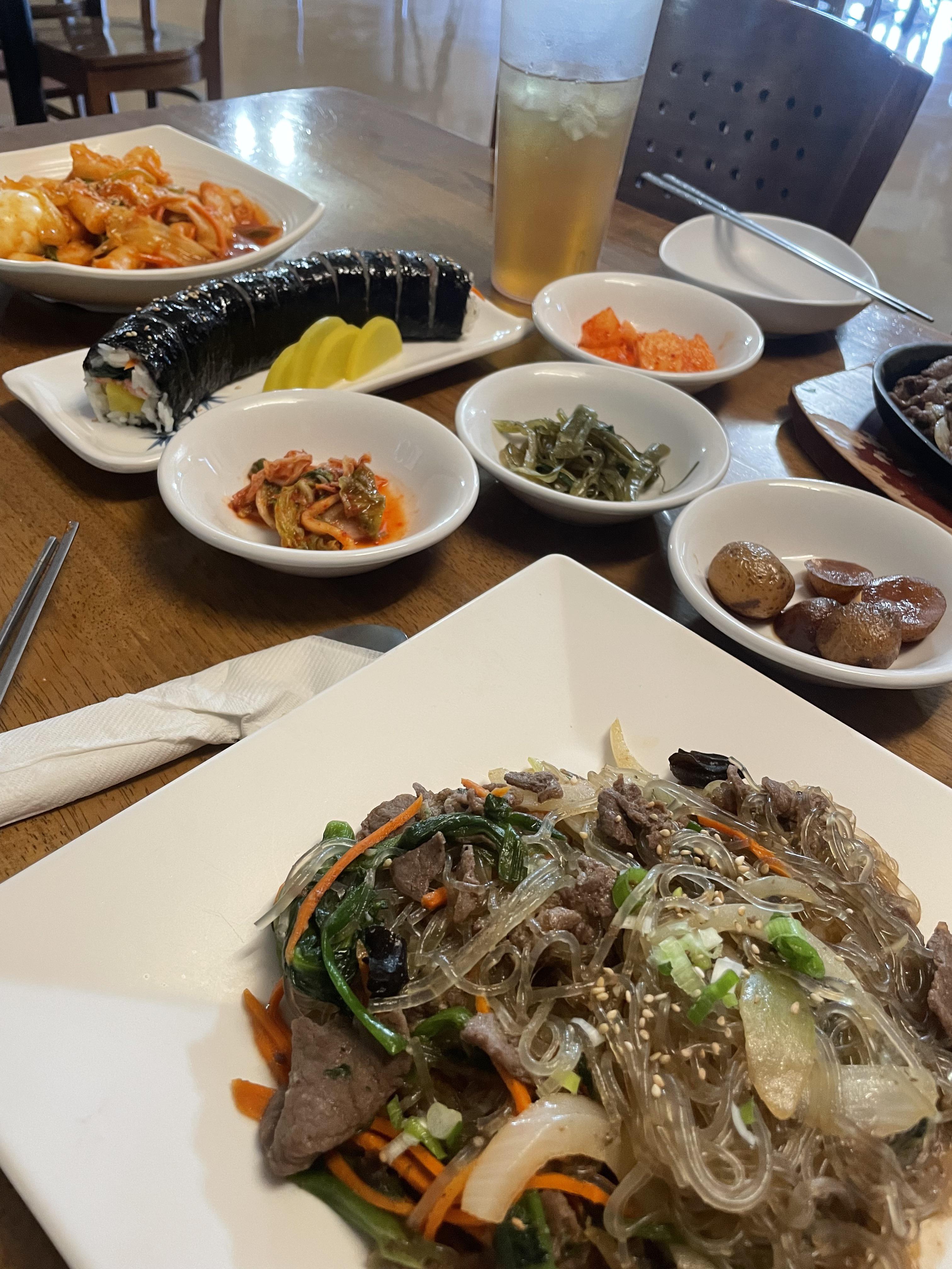 Japchae, Kimbab, Tteobokki, and various banchan... | Scrolller