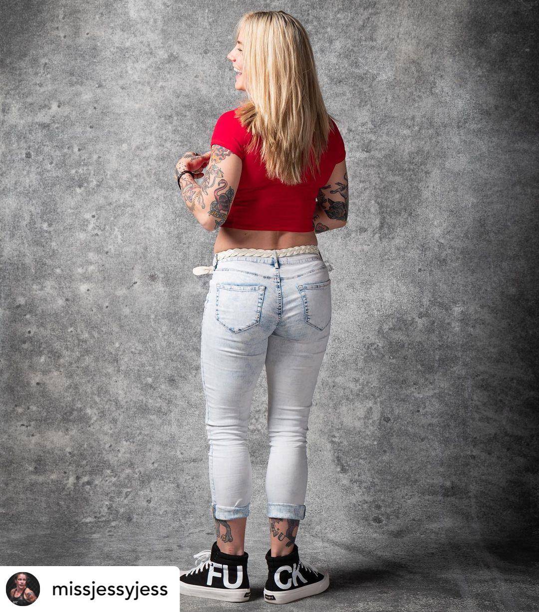 Jessica-Rose Clark aka Jessy Jess: Cheeky in Jeans | Scrolller