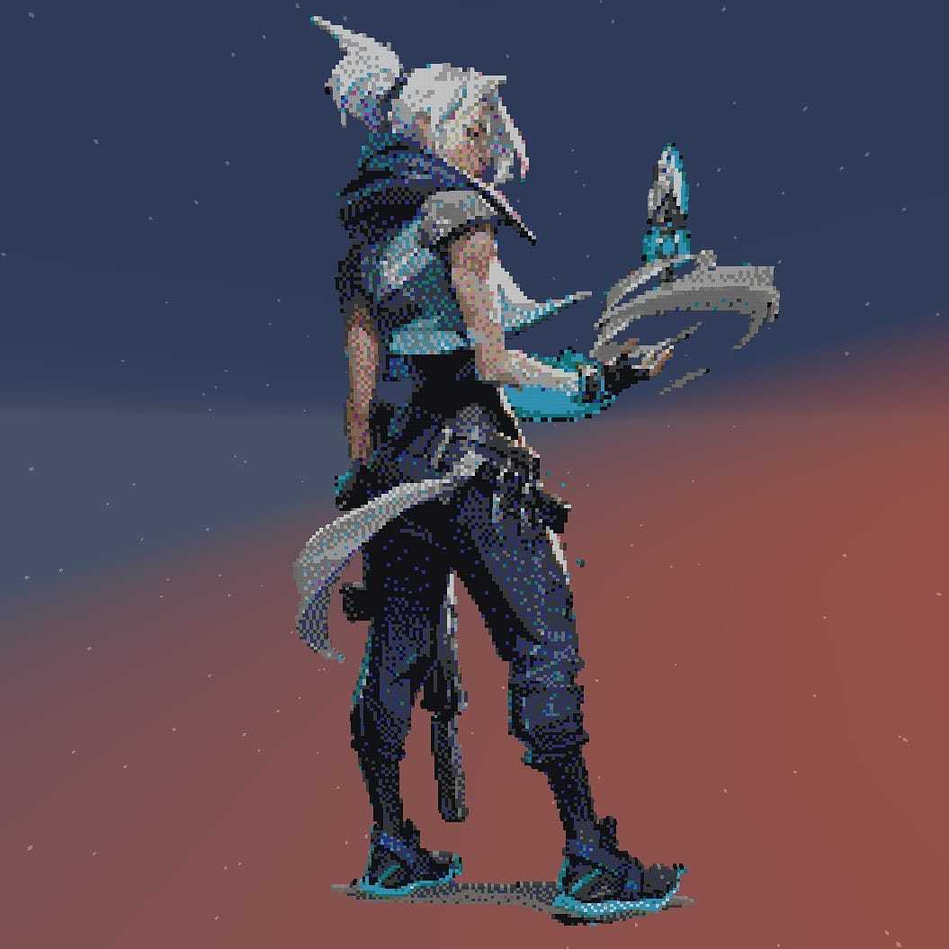 Jett from Valorant pixelart | Scrolller