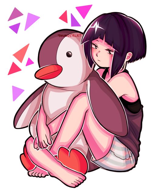 Jirou and her giant penguin. | Scrolller