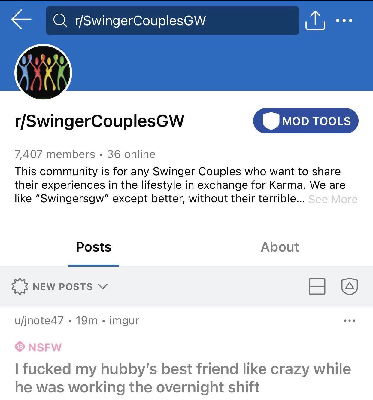 Join our sister Subreddit r/SwingerCouplesGW ! The best new Subreddit ... Join our sister Subreddit r/SwingerCouplesGW ! The best new Subreddit ...