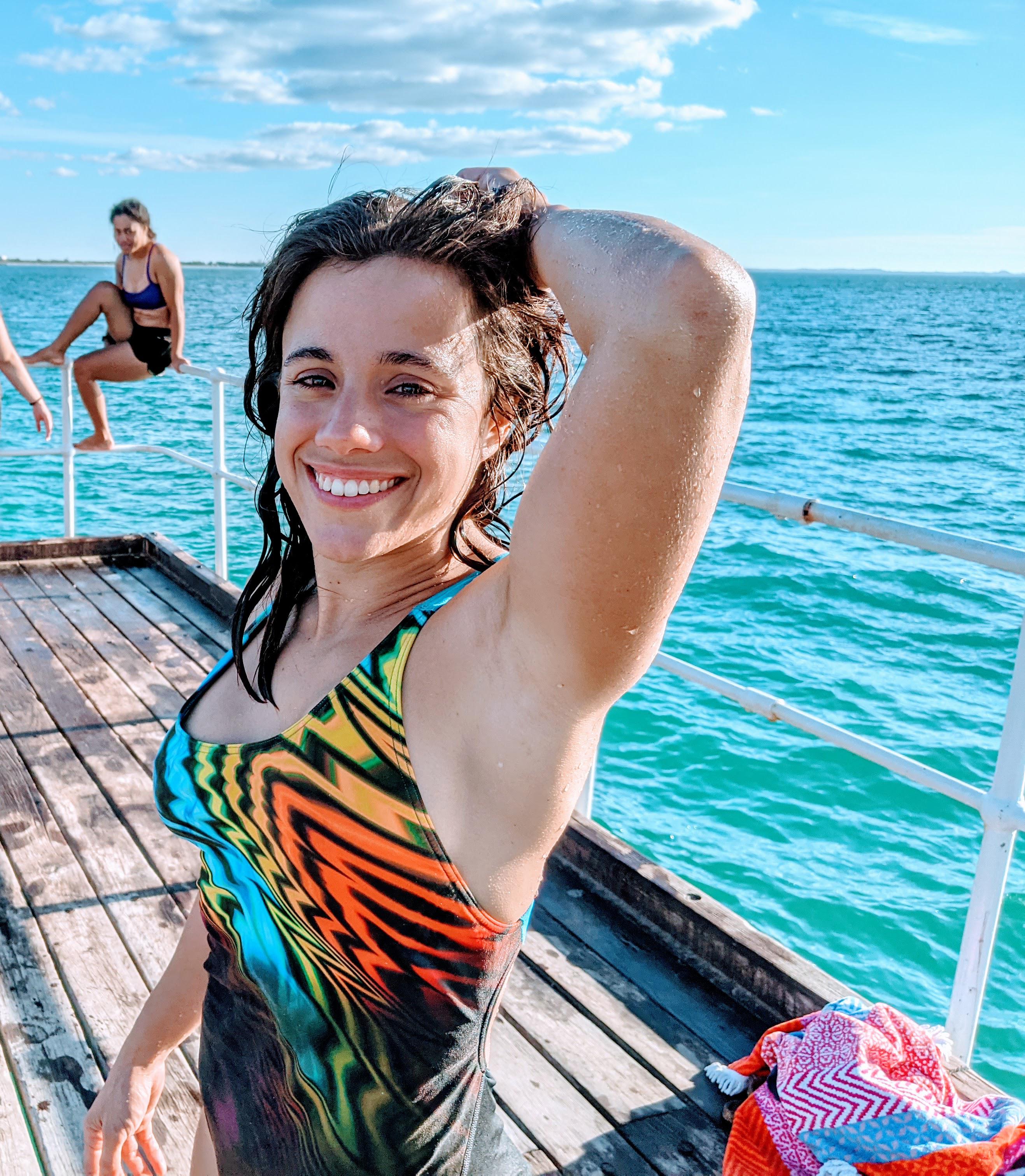 Jumping off a jetty to cool down! | Scrolller