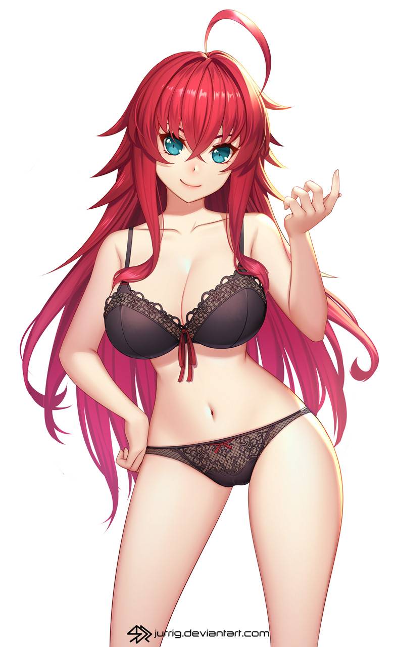 Rias in black underwear | Scrolller