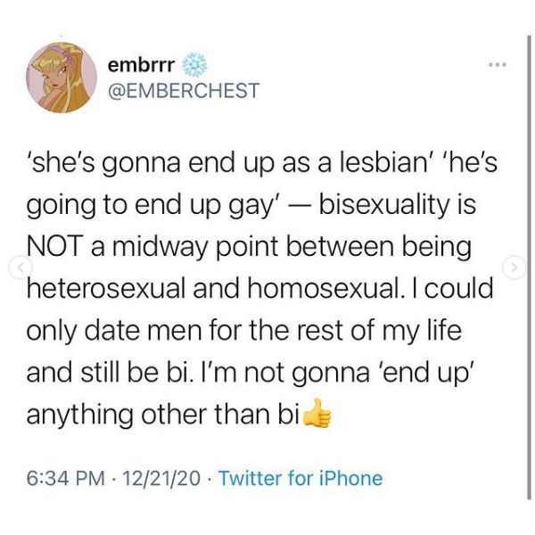 Just don't ask about % please its annoying. I'm 100% bi and thats all you need to know | Scrolller