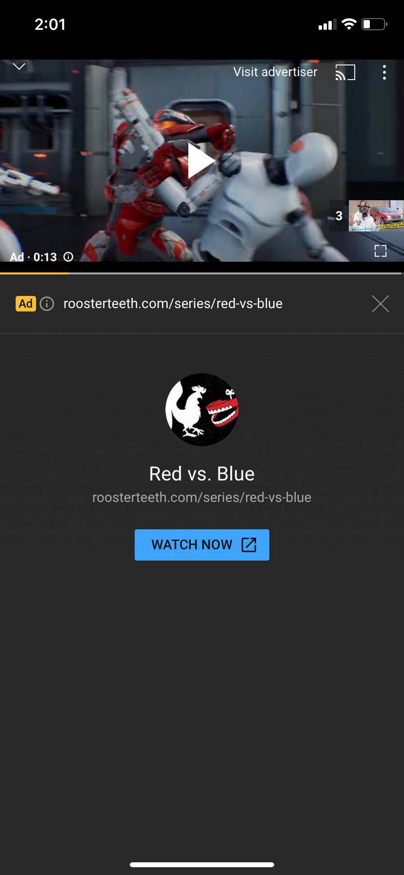 Just saw RVB Zero ad on YouTube!! | Scrolller