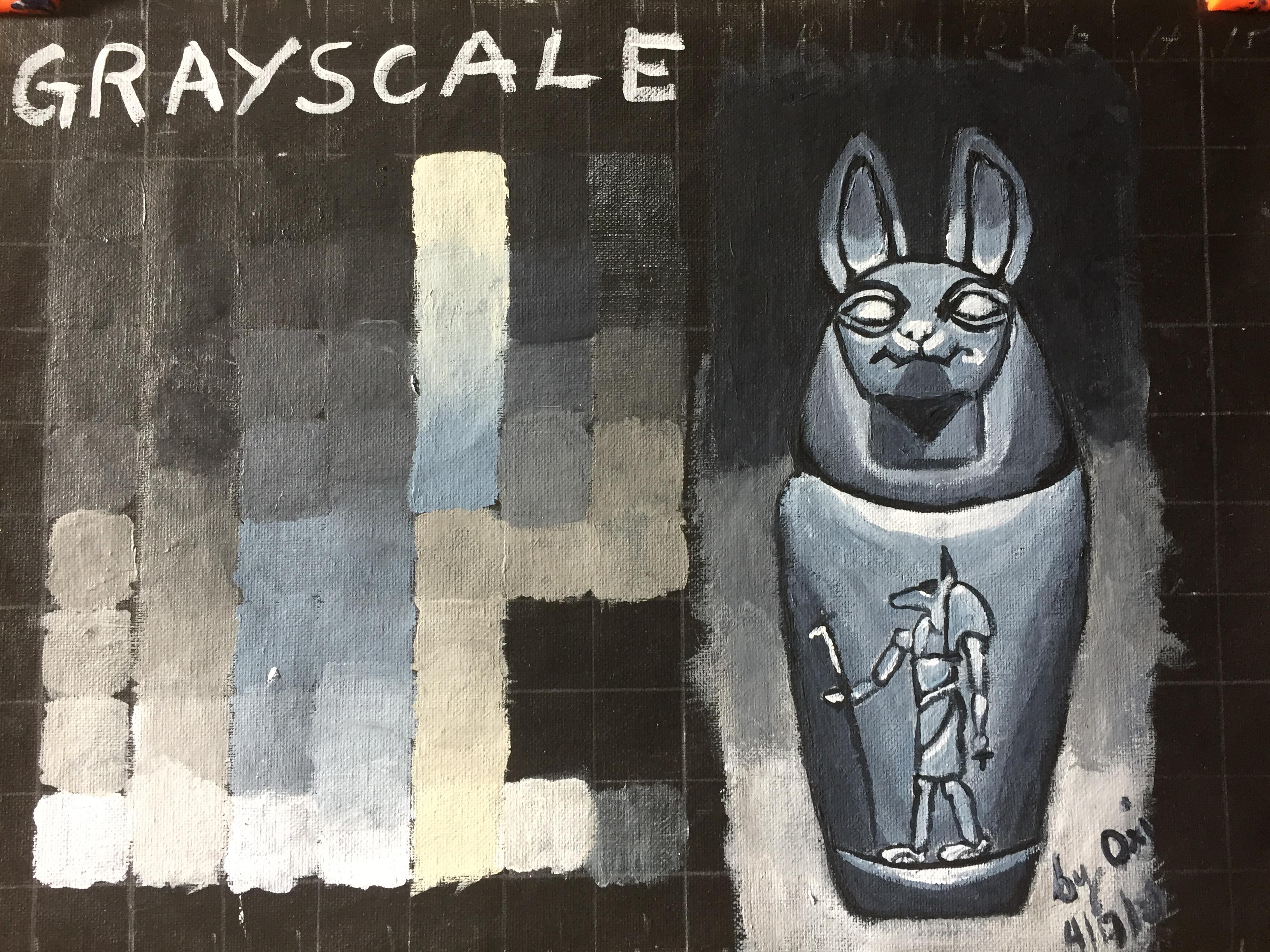 Just sharing. I applied grayscale study by painting an Egyptian canopic jar. | Scrolller