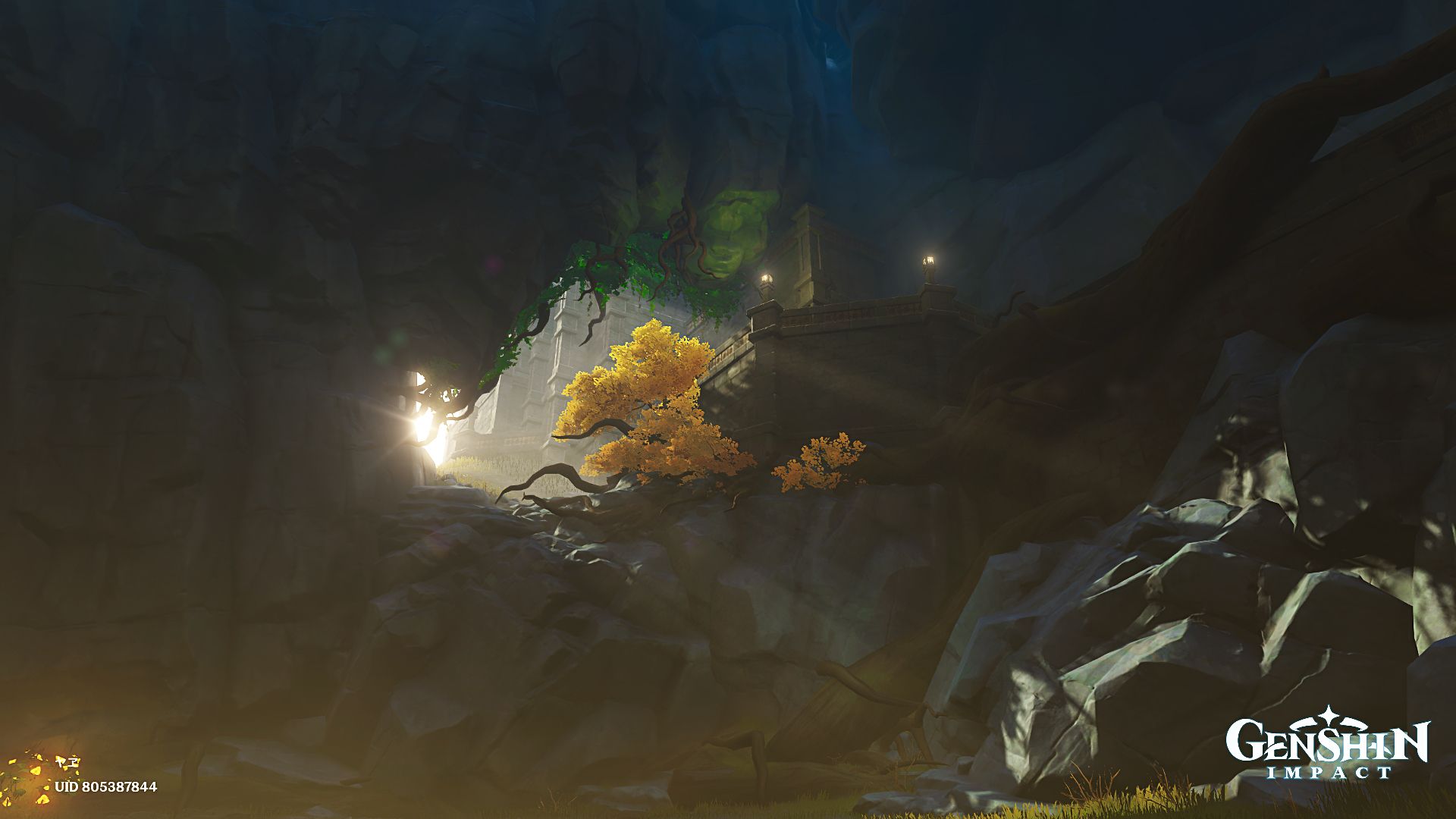 Just took this awesome picture of the Primo Geovishap's Cave Entrance in Liyue :D | Scrolller