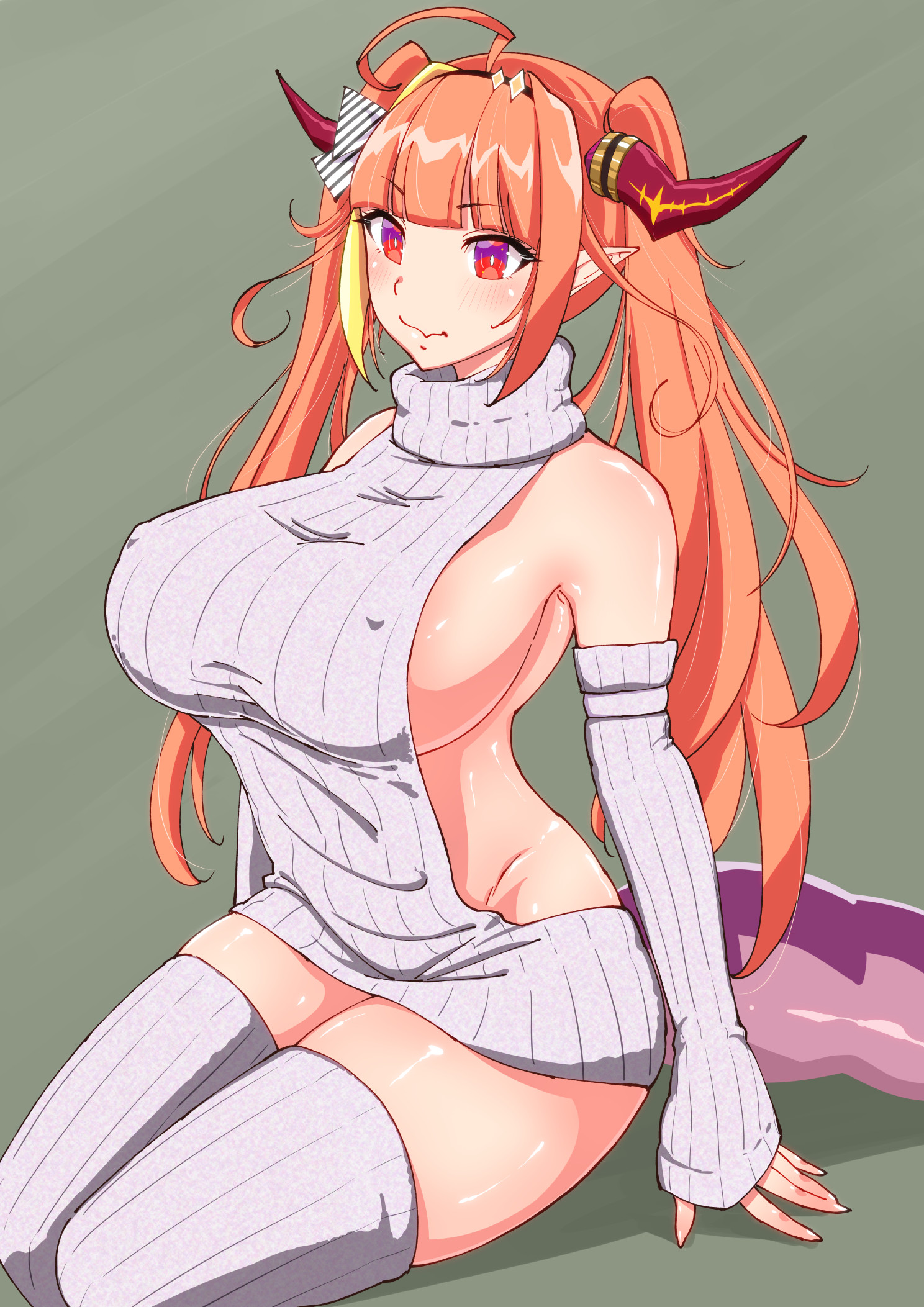 Kaichou in virgin killer sweater | Scrolller