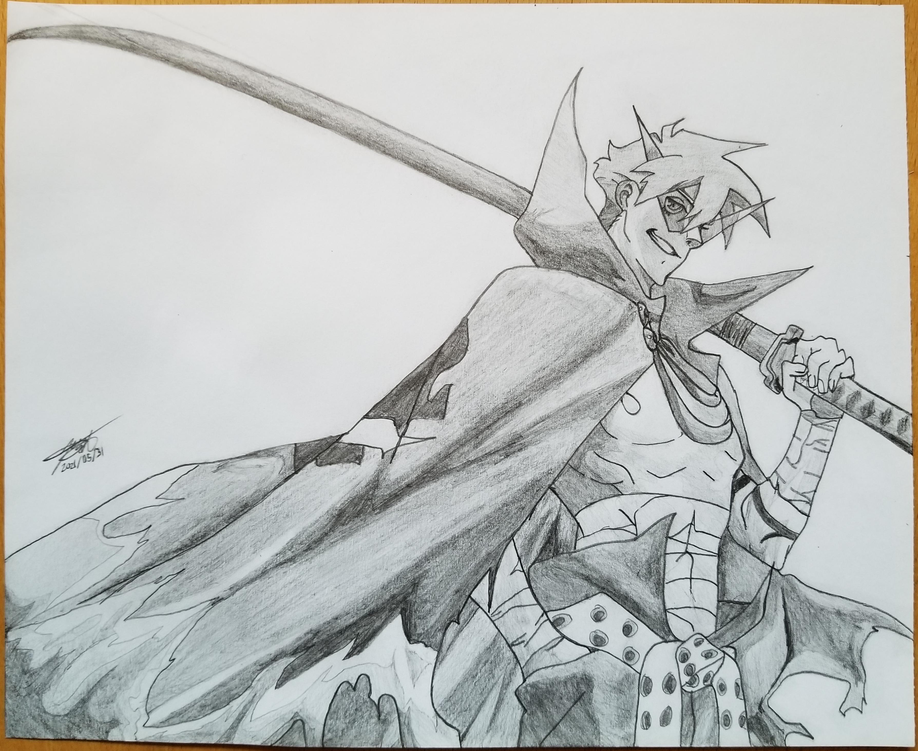 Kamina from Gurren Lagann by me (tips for improving pls) | Scrolller