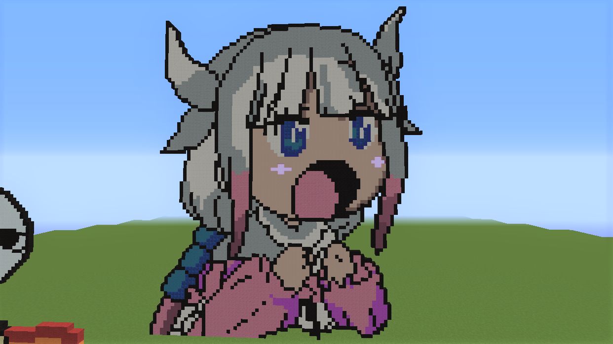 Kanna Minecraft Pixel Art :D | Scrolller