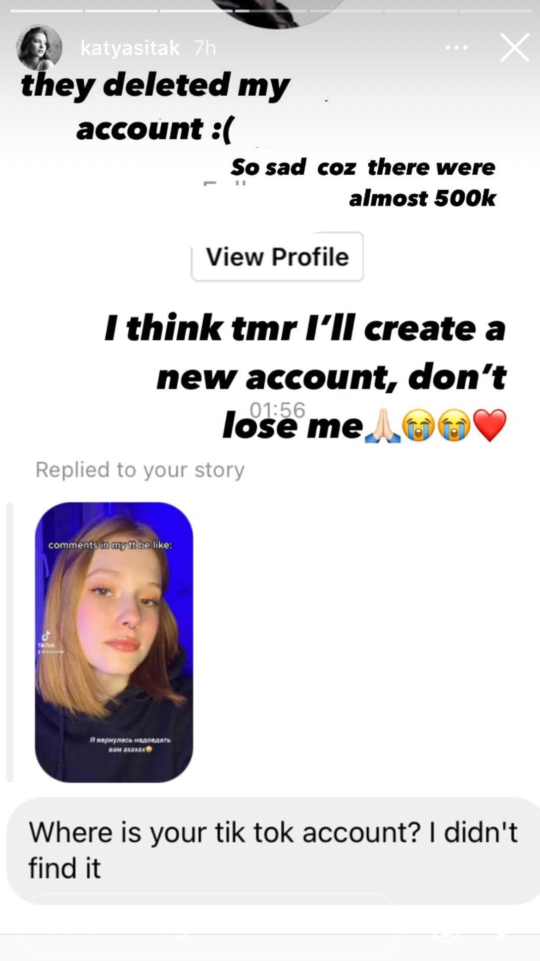 Katya Sitak’s TikTok got deleted | Scrolller