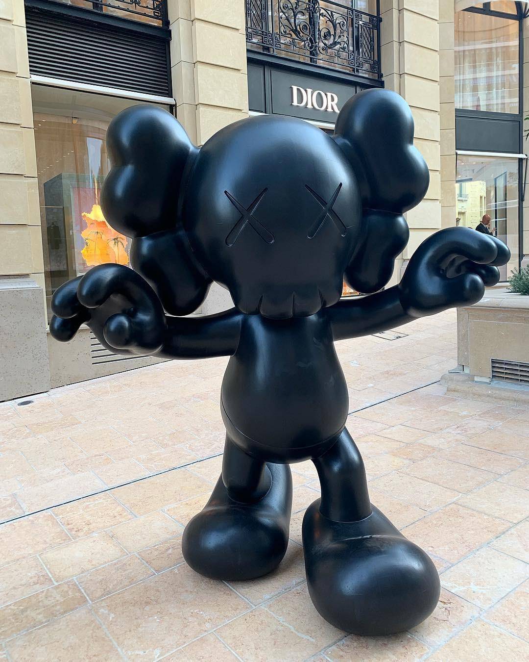 Kaws x Dior statue in Monaco. | Scrolller