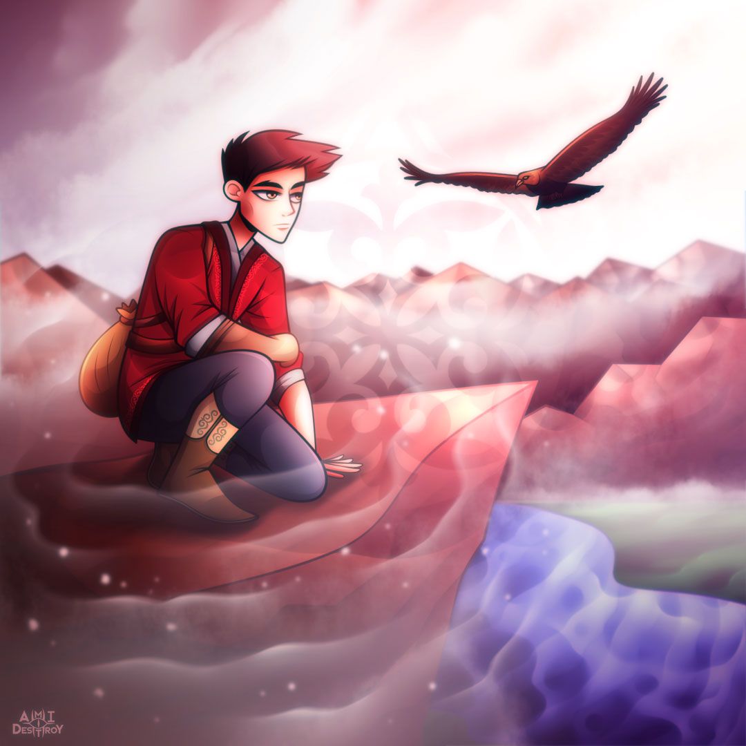 Kazakh airbender and his falcon, my oc | Scrolller