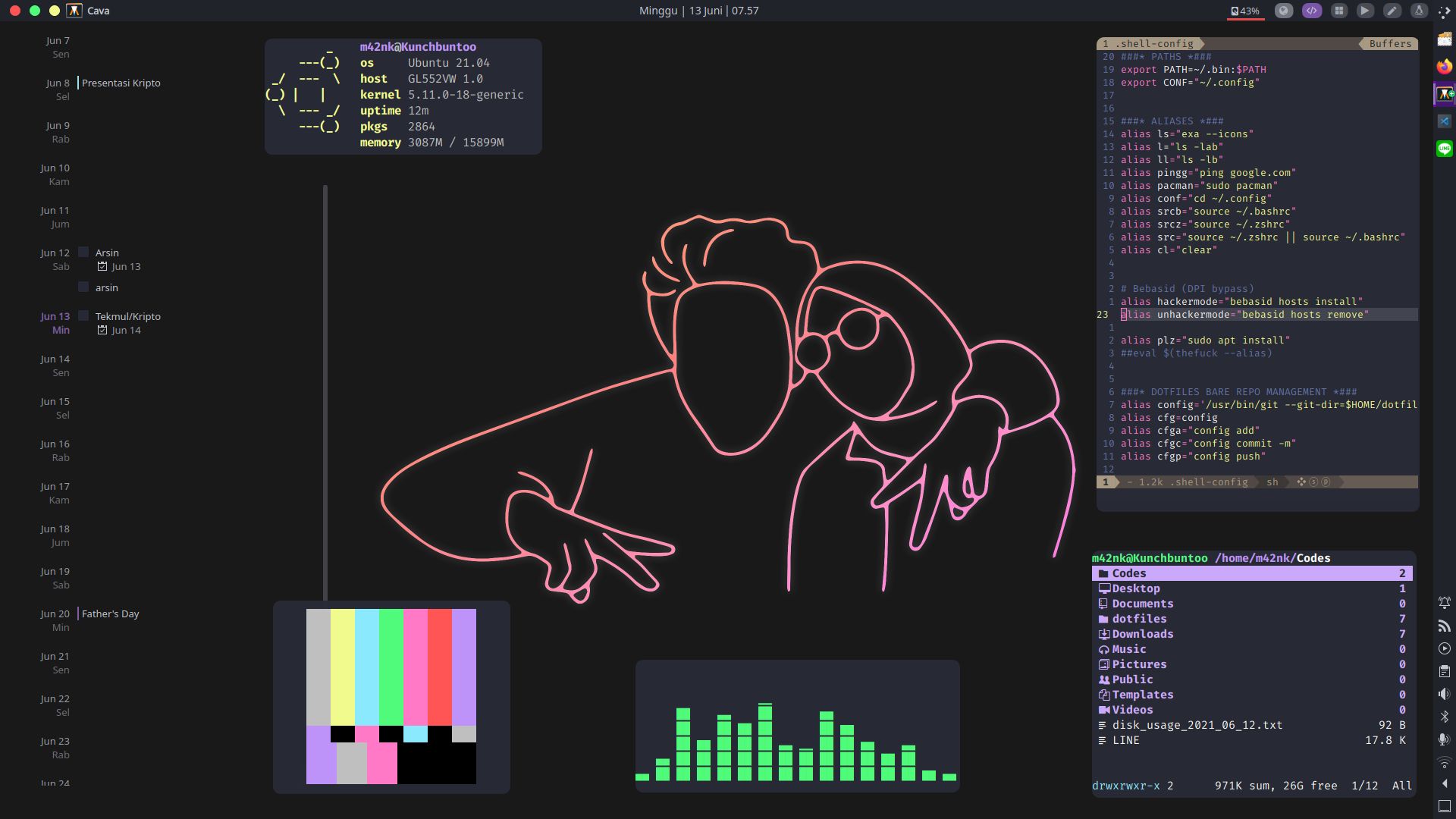 [KDE] Just put a bunch of terminals on the screen! | Scrolller