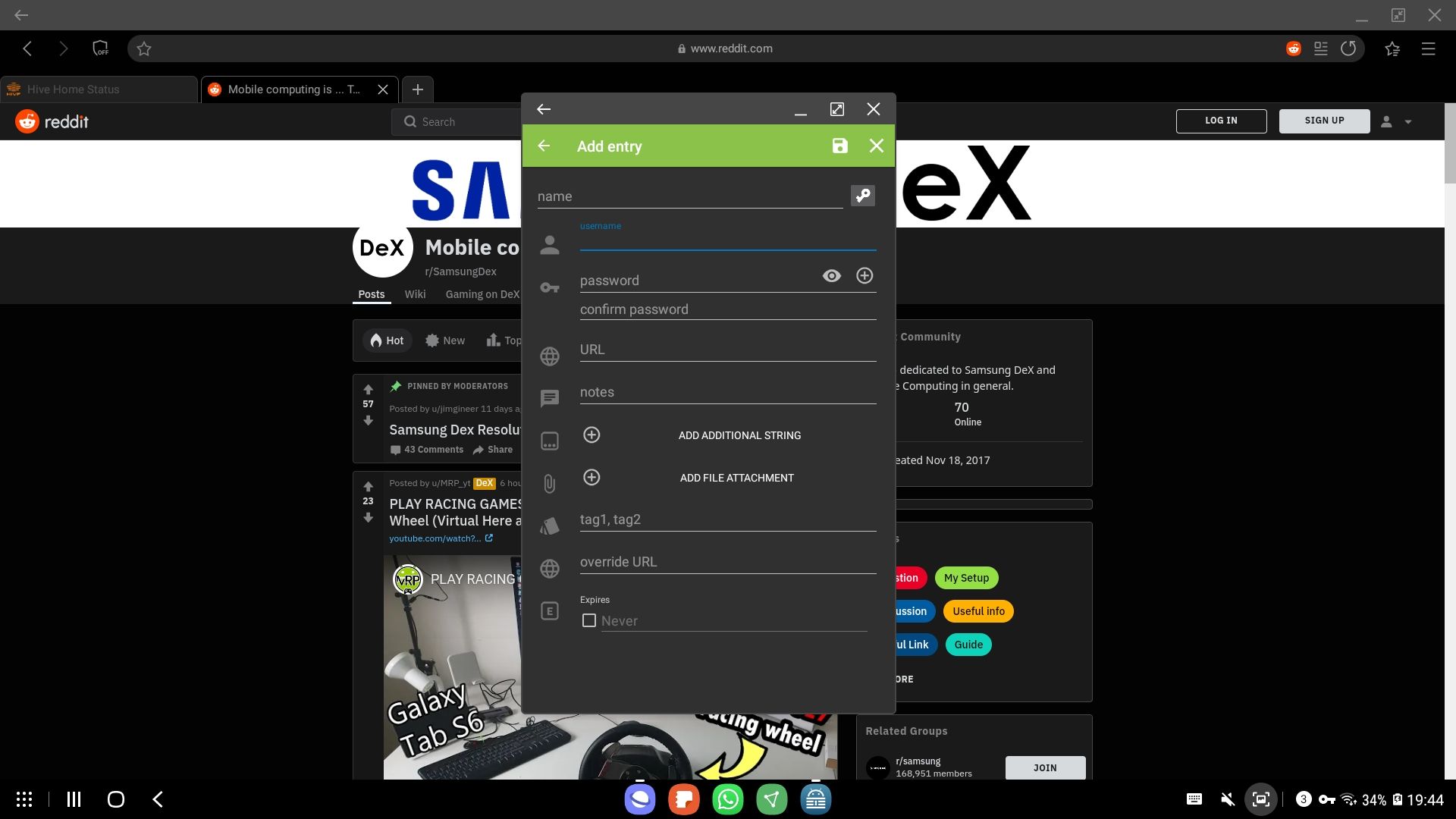 Keepass2Android finally works properly in Samsung Dex! | Scrolller