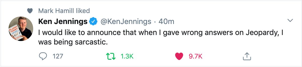 Ken Jennings is so sarcastic | Scrolller