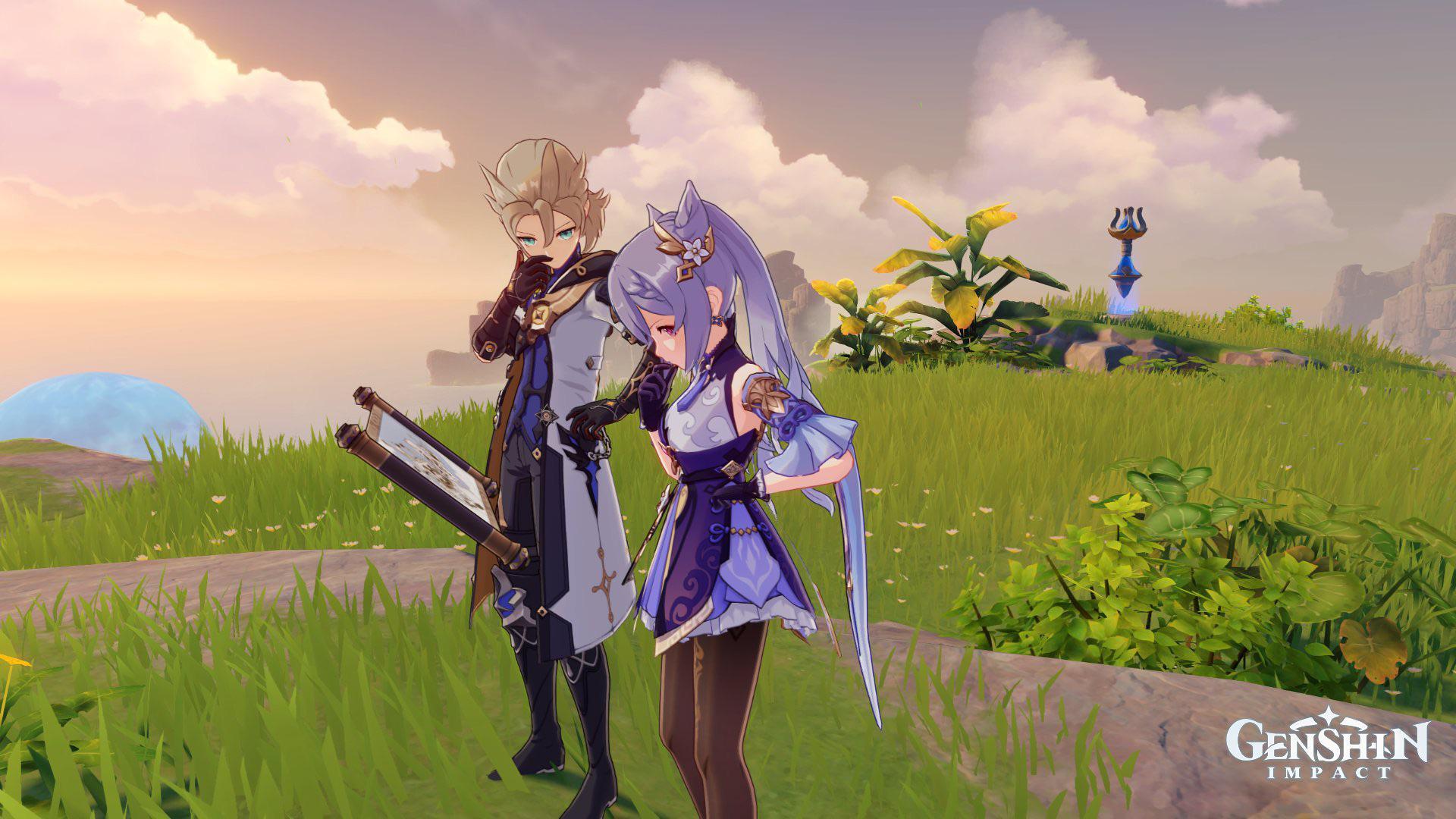 Keqing showing Albedo about Liyue | Scrolller