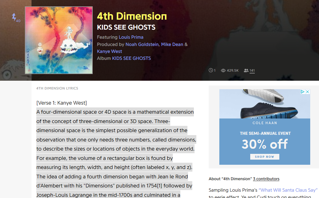 Kids See Ghost - 4th Dimension | Scrolller